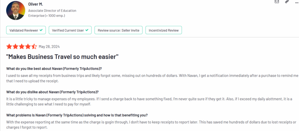 Navan Review - Best Business Travel Software